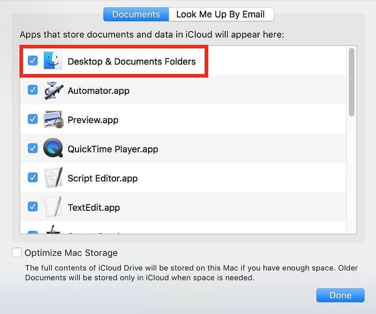 iCloud: Turning Off Desktop and Documents Syncing