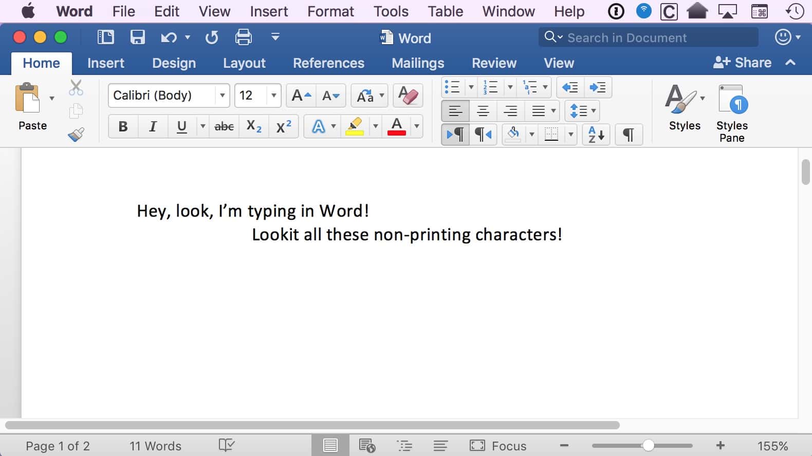 Word For Mac Viewing Nonprinting Characters The Mac Observer Word For Mac Viewing Nonprinting Characters The Mac Observer