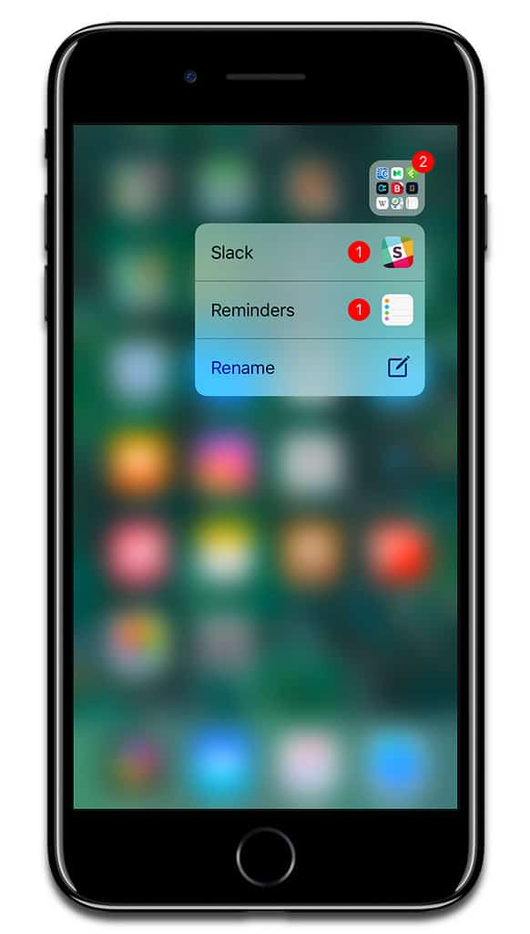 iOS: 3D Touch Folders to View Notifications