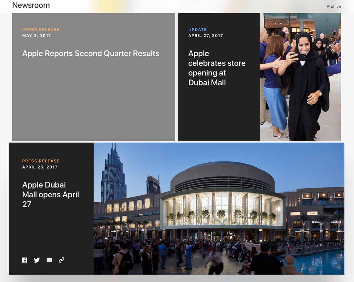 Apple Transforms PR Site to a 'Newsroom' and Redesigns Executive Profiles