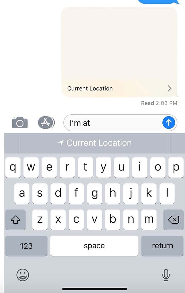 iOS: Use Predictive Text to Share Your Location
