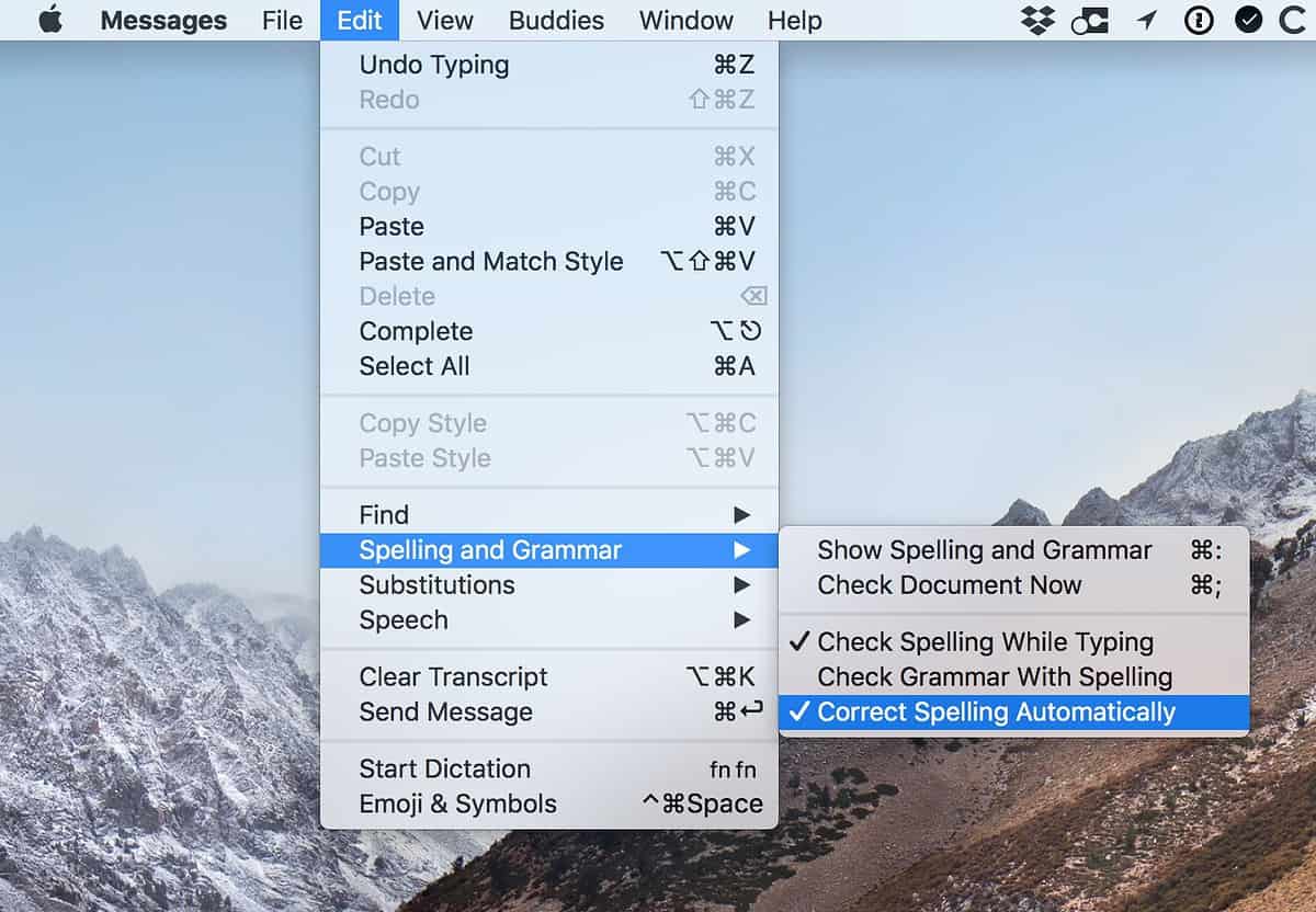 macOS: Enabling Text Auto-Correction