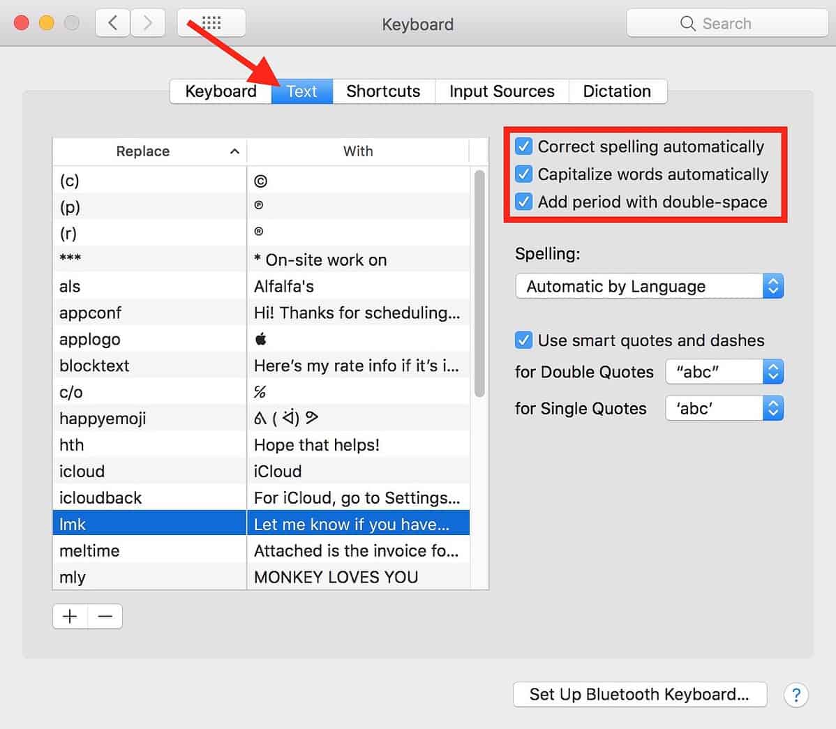 macOS: Enabling Text Auto-Correction