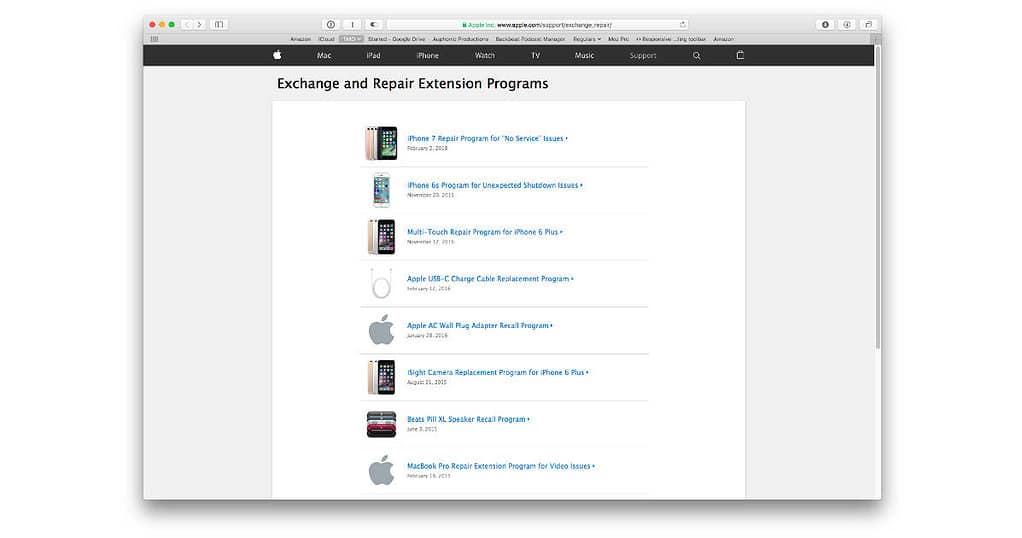How to See Which Apple Products Have Extended Repair or Recall Status