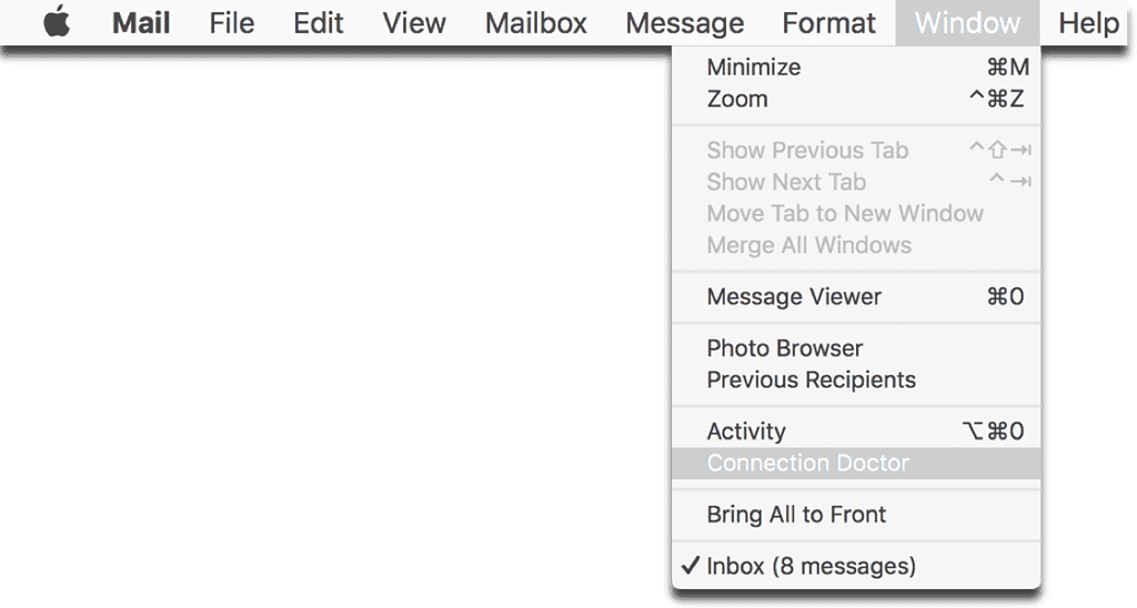 macOS: How to Use Apple Mail Connection Doctor