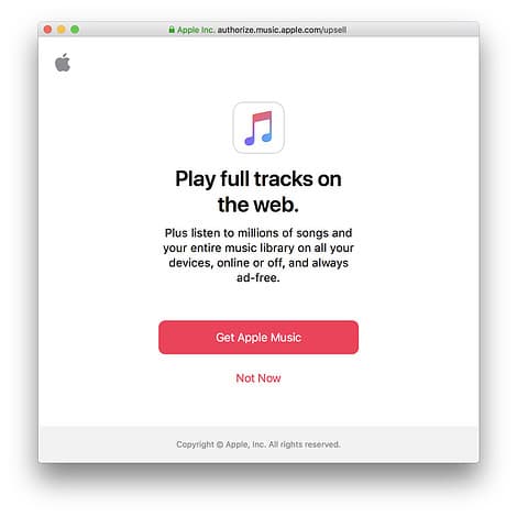 Apple Enabling Apple Music Web Player to Stream Full Tracks for Subscribers