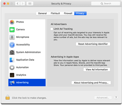 macOS Mojave: How to Reset the Mac Advertising Identifier - The Mac ...