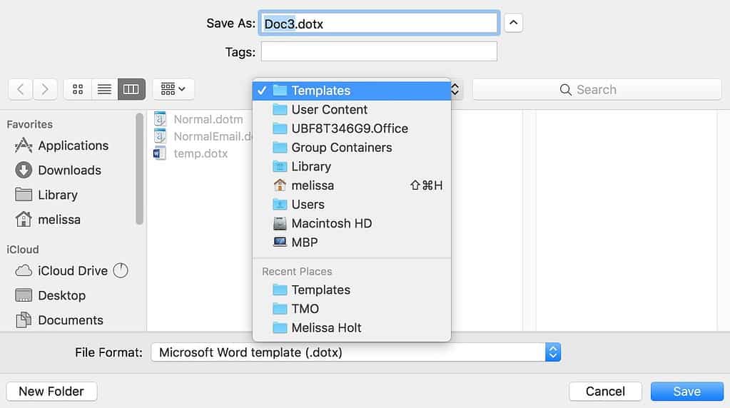 macOS: Creating Templates in Pages and Word