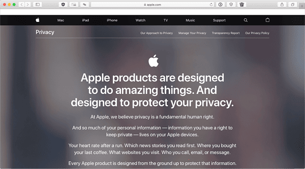 Apple Plans to Support Senate Privacy Rules