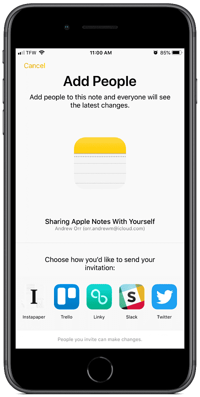 Here's How and Why to Share Apple Notes With Yourself