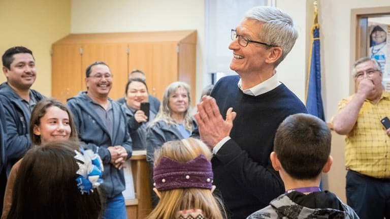Tim Cook Visited Idaho Schools on Giving Tuesday