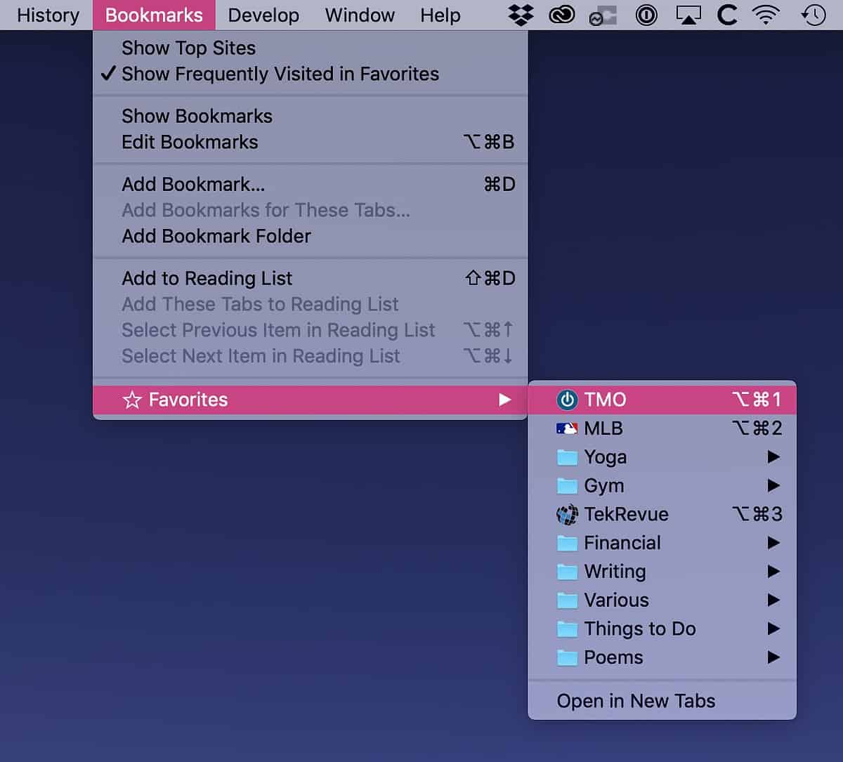 macOS: How to Use Keyboard Shortcuts to Open Bookmarks in Safari