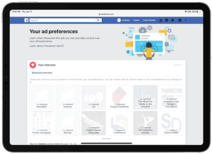 Facebook Ad Preferences Lists User Traits, Interests