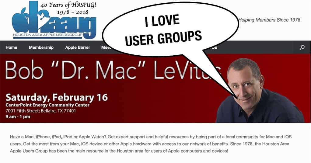 Why I (Still) Love Mac User Groups