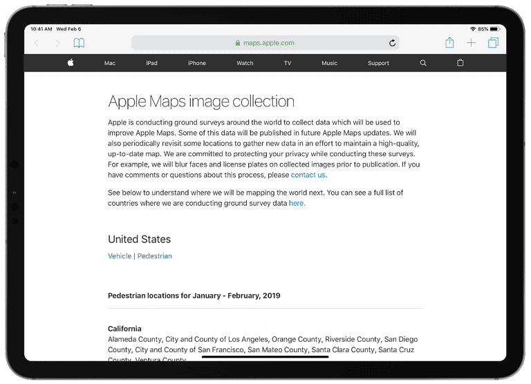 Apple Redesigns Maps Image Collection Page