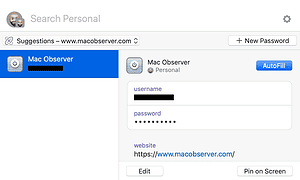 1Password 7.3 Updates the Mini Menu Bar Tool