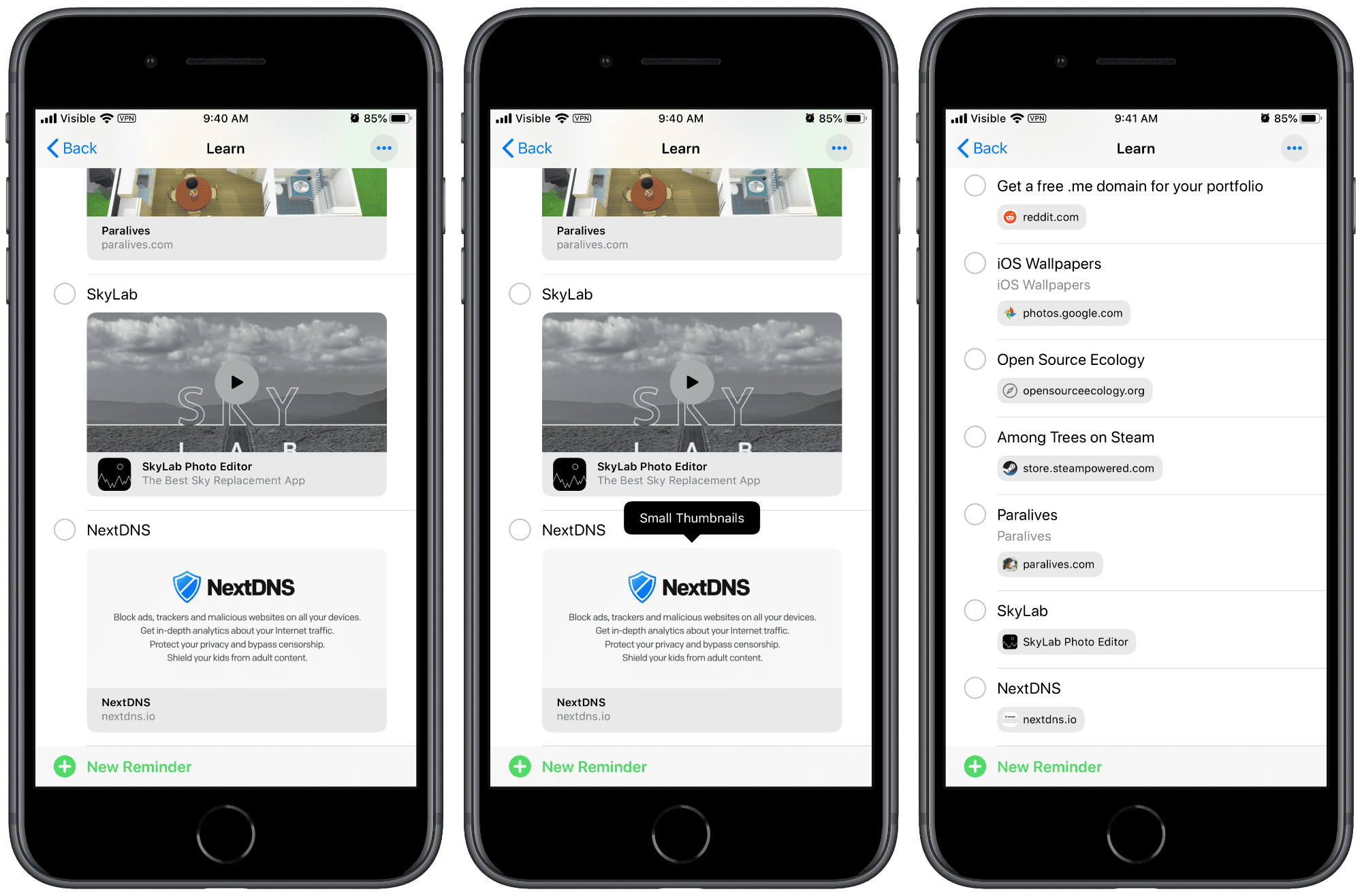 iOS 13: How to Create Small Thumbnails in Reminders