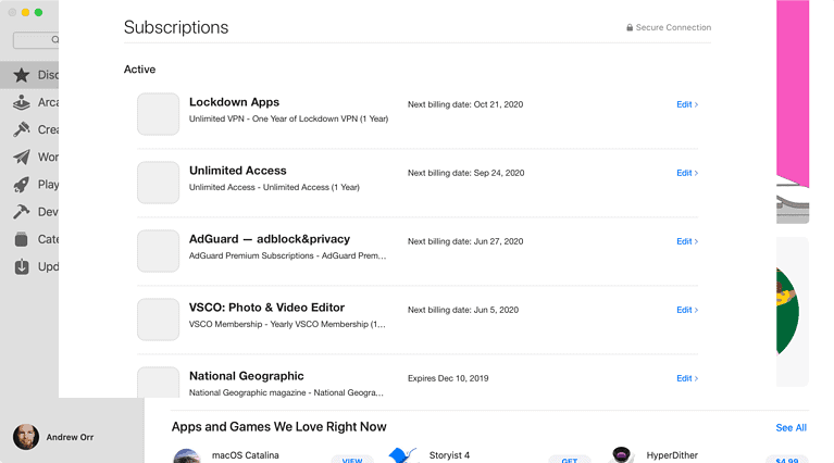macOS Catalina: How to Manage App Subscriptions on Mac