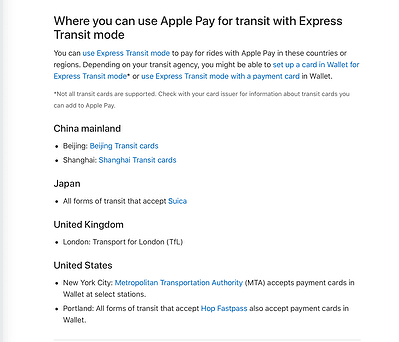 Apple Express Transit Arrives in London