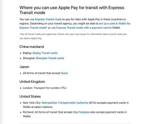 Apple Express Transit Arrives in London
