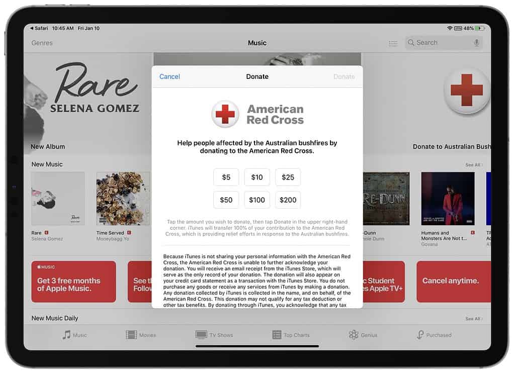 Apple Collects Donations for Australian Fires With Red Cross