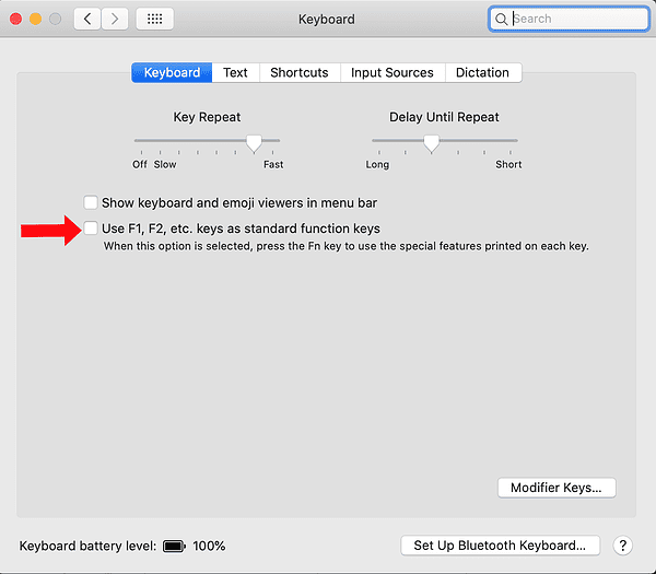 How to Change How The Function Keys Work in macOS Catalina