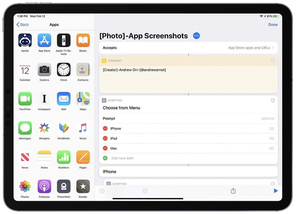 Here is My Shortcut to Get App Screenshots
