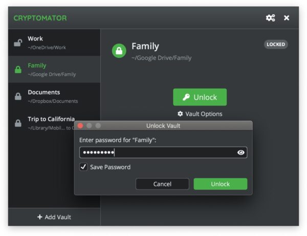 Cryptomator 1.5.0 Update Adds New UI and Dark Mode