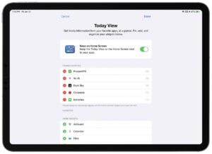 Explaining the Today View on iPhone and iPad to Use Widgets