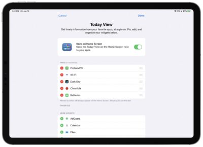 Explaining the Today View on iPhone and iPad to Use Widgets
