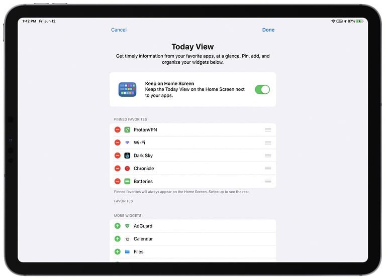 Explaining the Today View on iPhone and iPad to Use Widgets