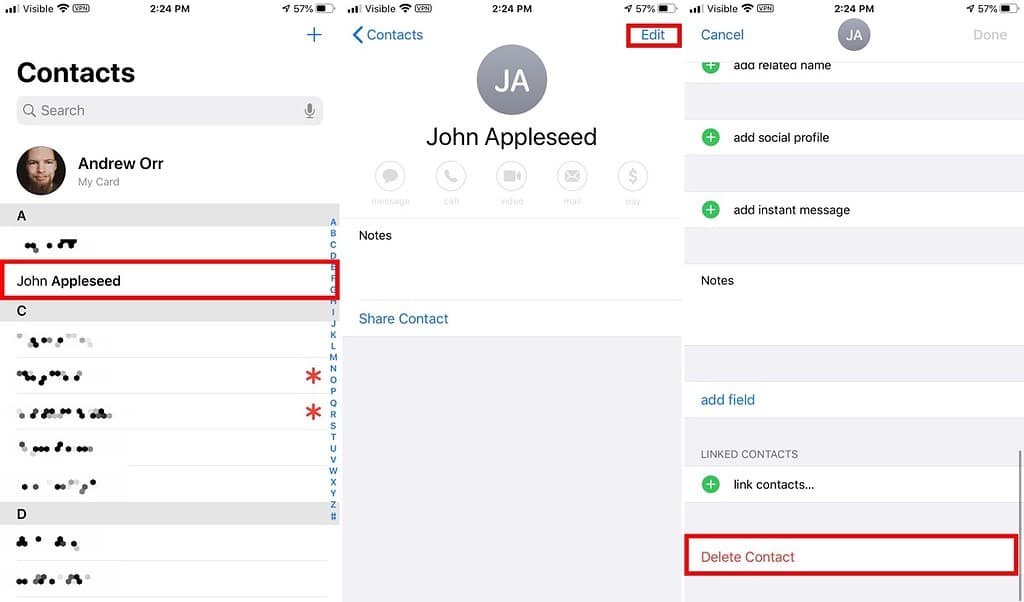 How to Delete Contacts on iPhone, iPad, and Mac