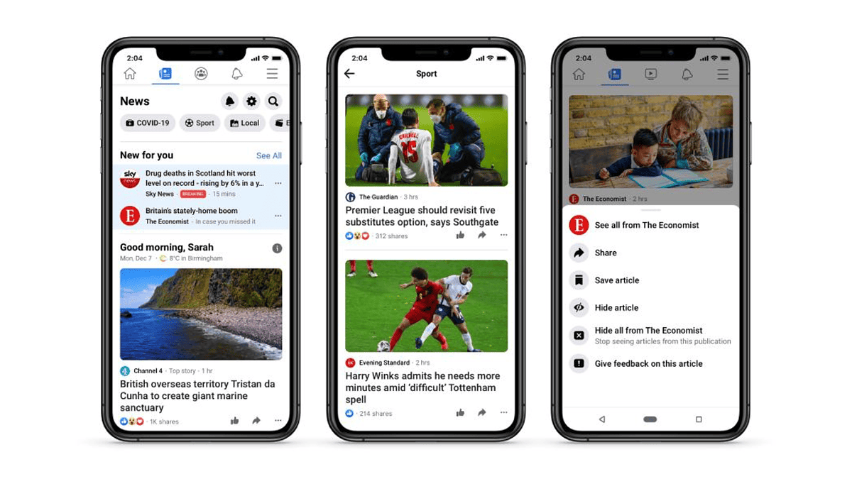 Facebook News Rolling Out in The UK