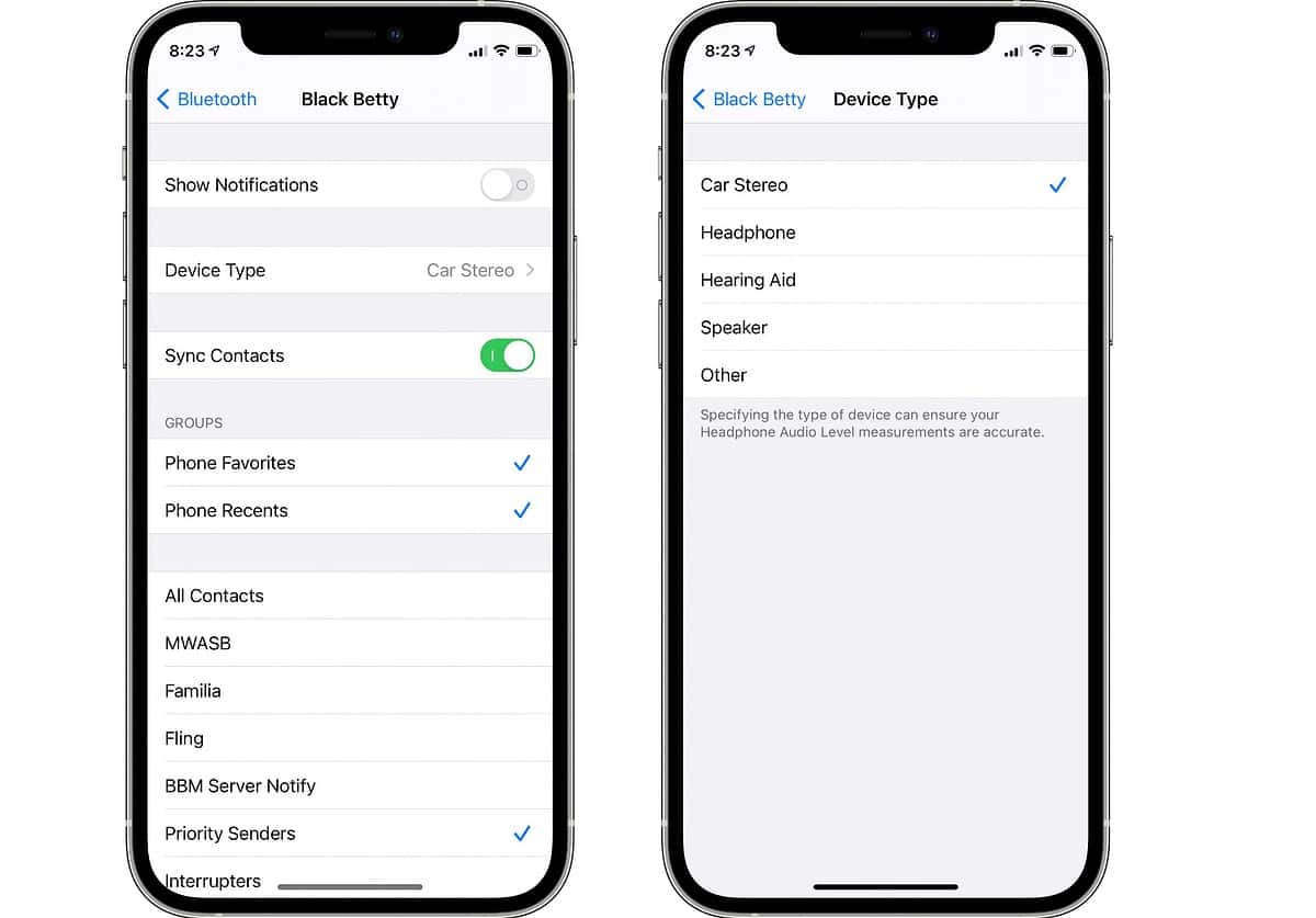 iOS: Set a Category for Bluetooth Devices to Get the Best Experience