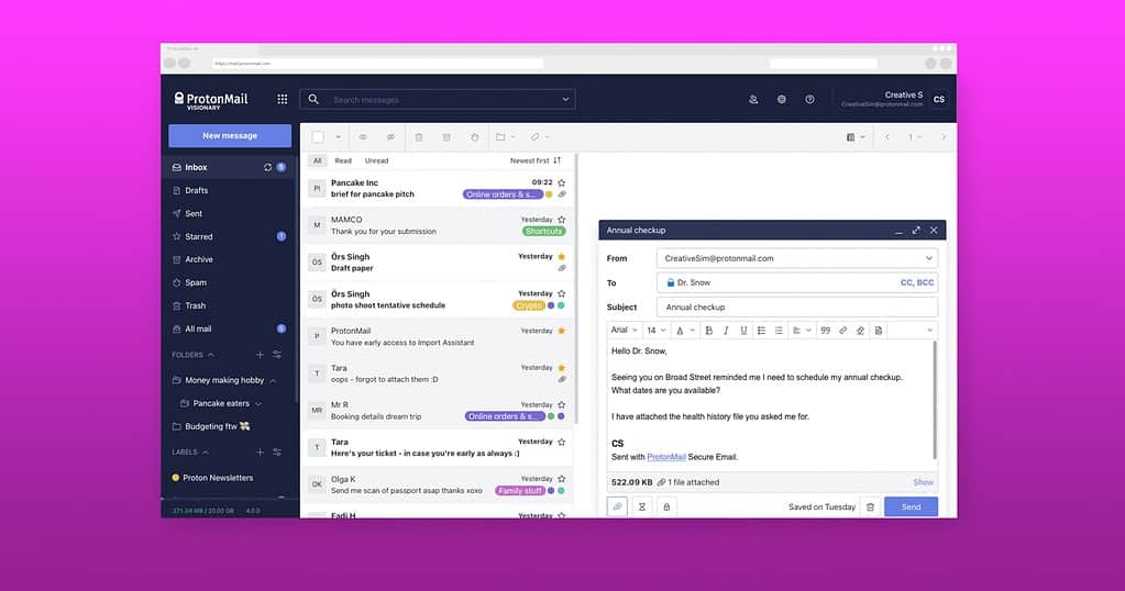 Proton Unveils Design Overhaul for Web ProtonMail