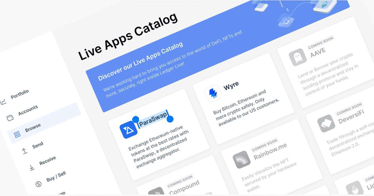 Ledger Wallet for Crypto Adds Catalog for Decentralized Apps