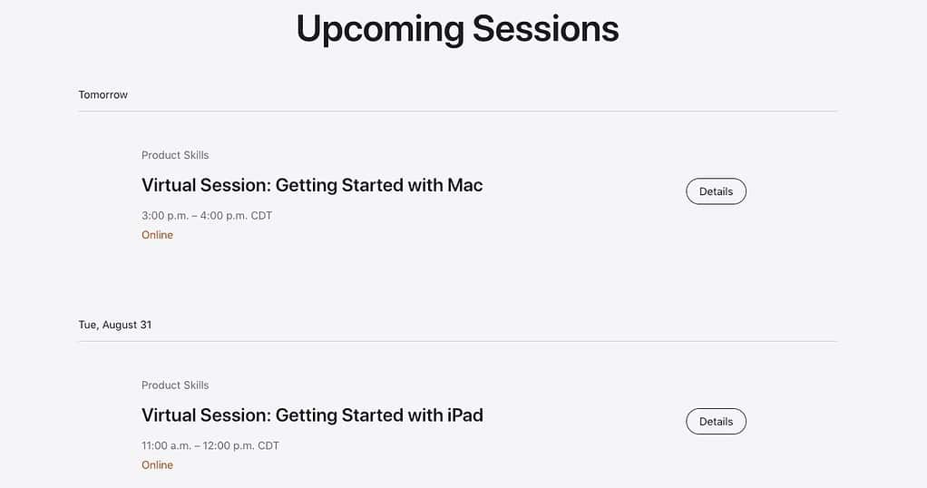 How to Sign Up for Today at Apple Sessions