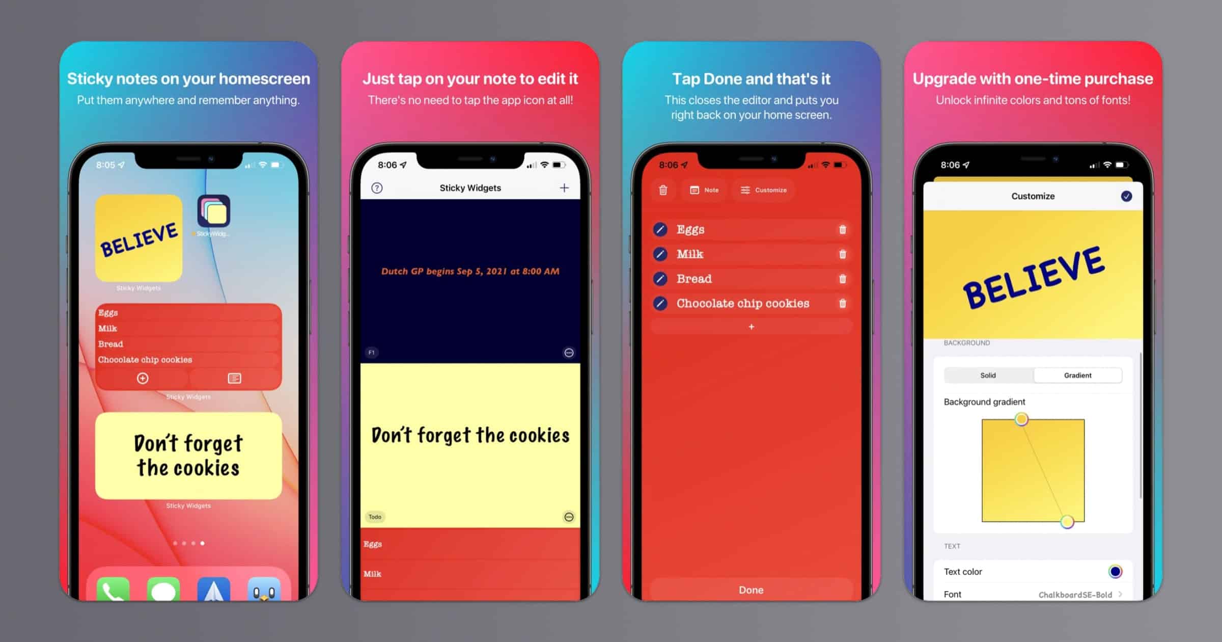 Stickies widget - persummer