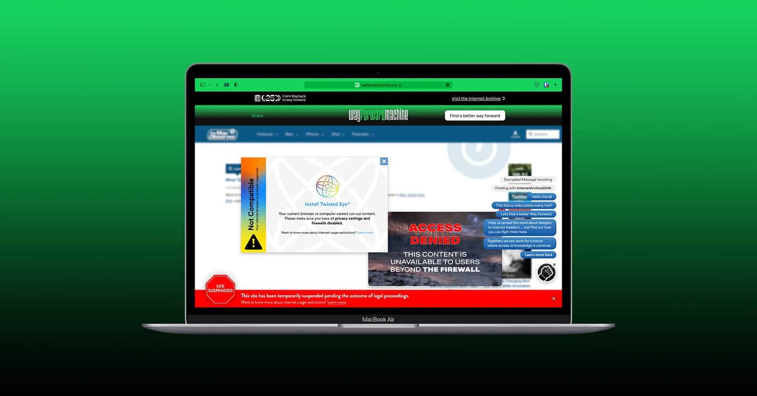 The 'Wayforward Machine' Raises Awareness by Simulating Internet ...