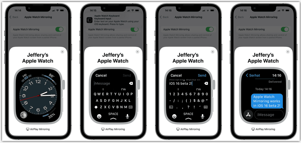 How Apple Watch Mirroring Works on iOS 16