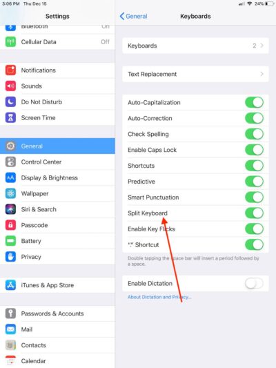 How to Fix a Split Keyboard on iPad