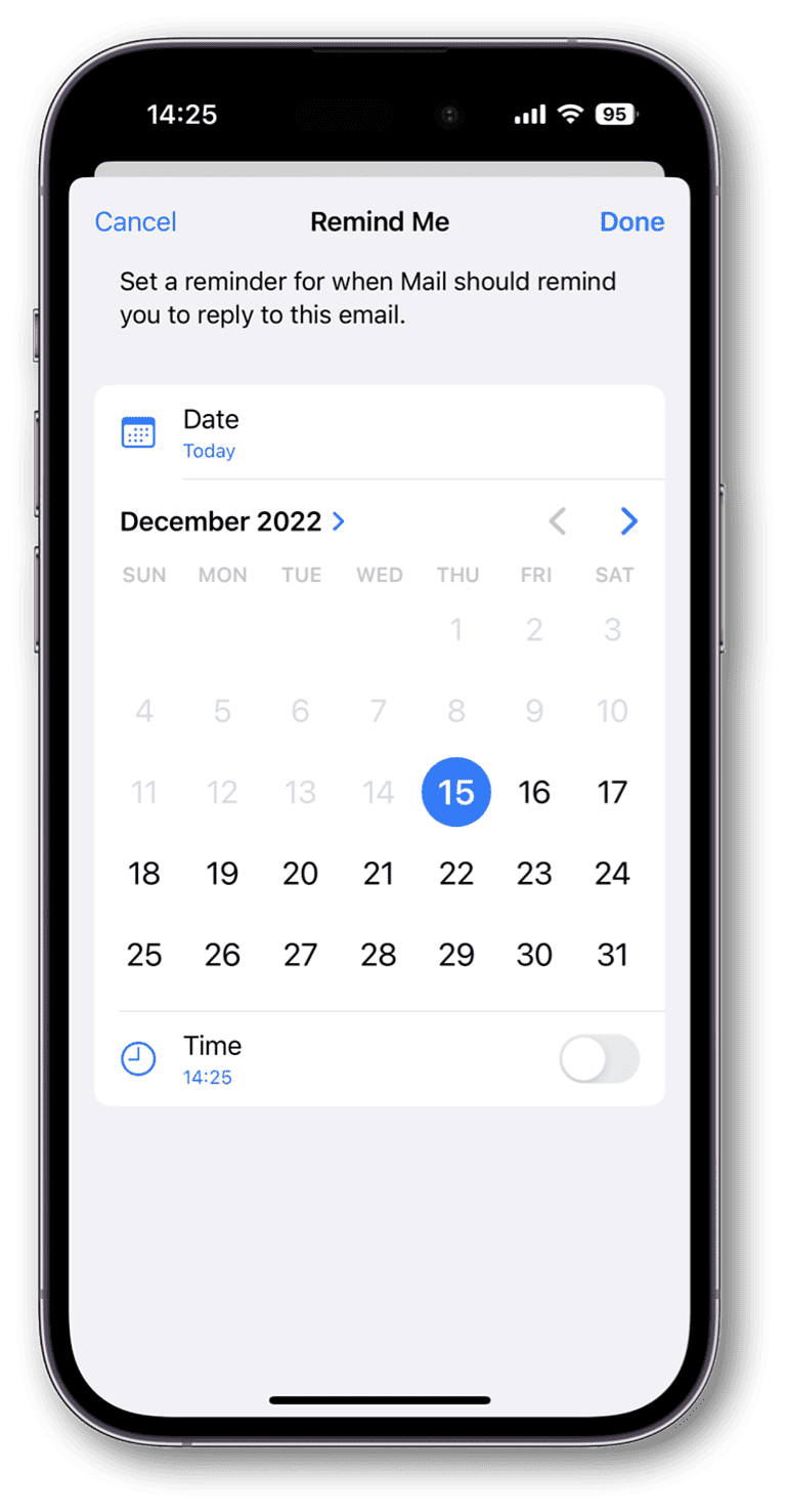 How to Use Remind Me in iOS Mail