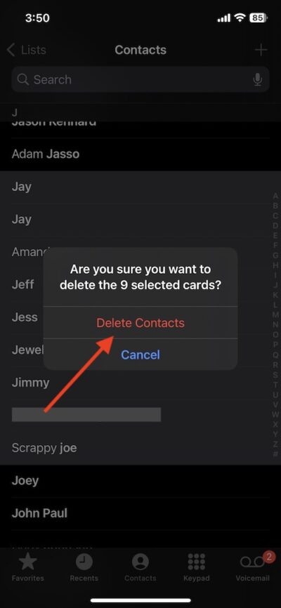 How to Delete Multiple Contacts on iPhone