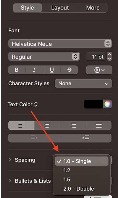 How to Double-Space Text in Pages