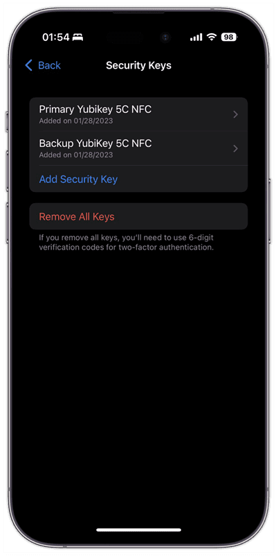 How to Set Up Security Keys for Apple ID on Your iPhone