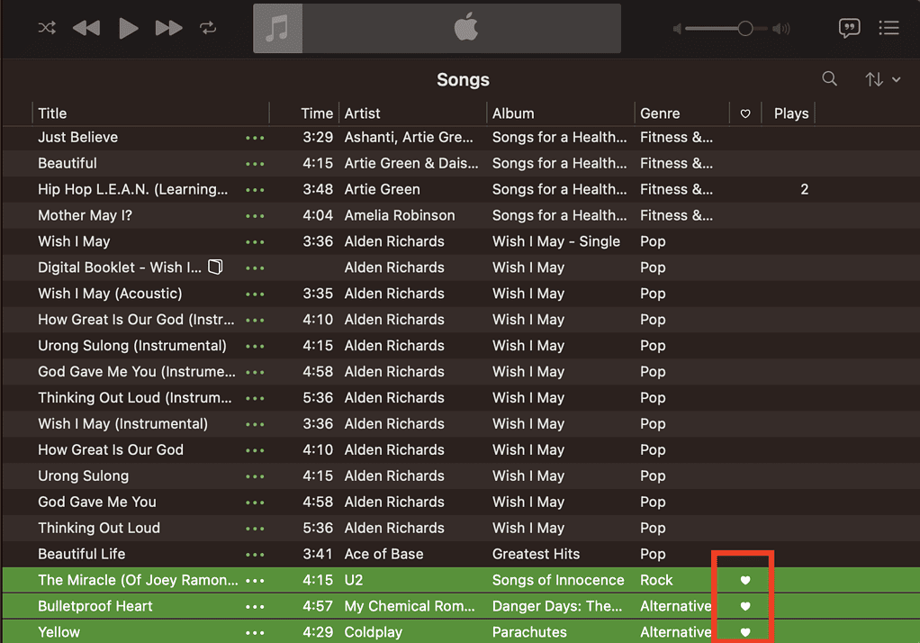 How to See Your Loved Songs in Apple Music
