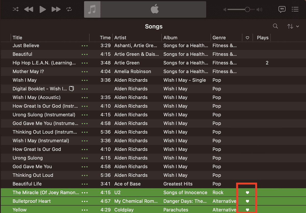 How to See Your Loved Songs in Apple Music