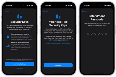 How to Set Up Security Keys for Apple ID on Your iPhone