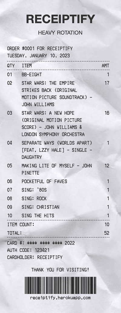 How To Get Started With Receiptify for Apple Music - The Mac Observer