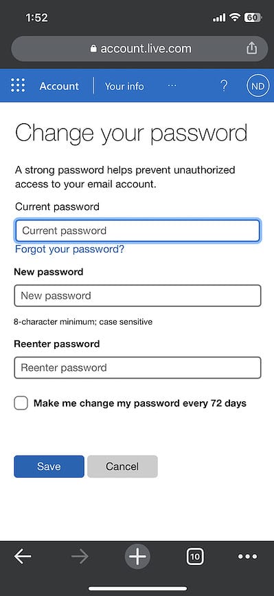 How to Change Your Hotmail Password